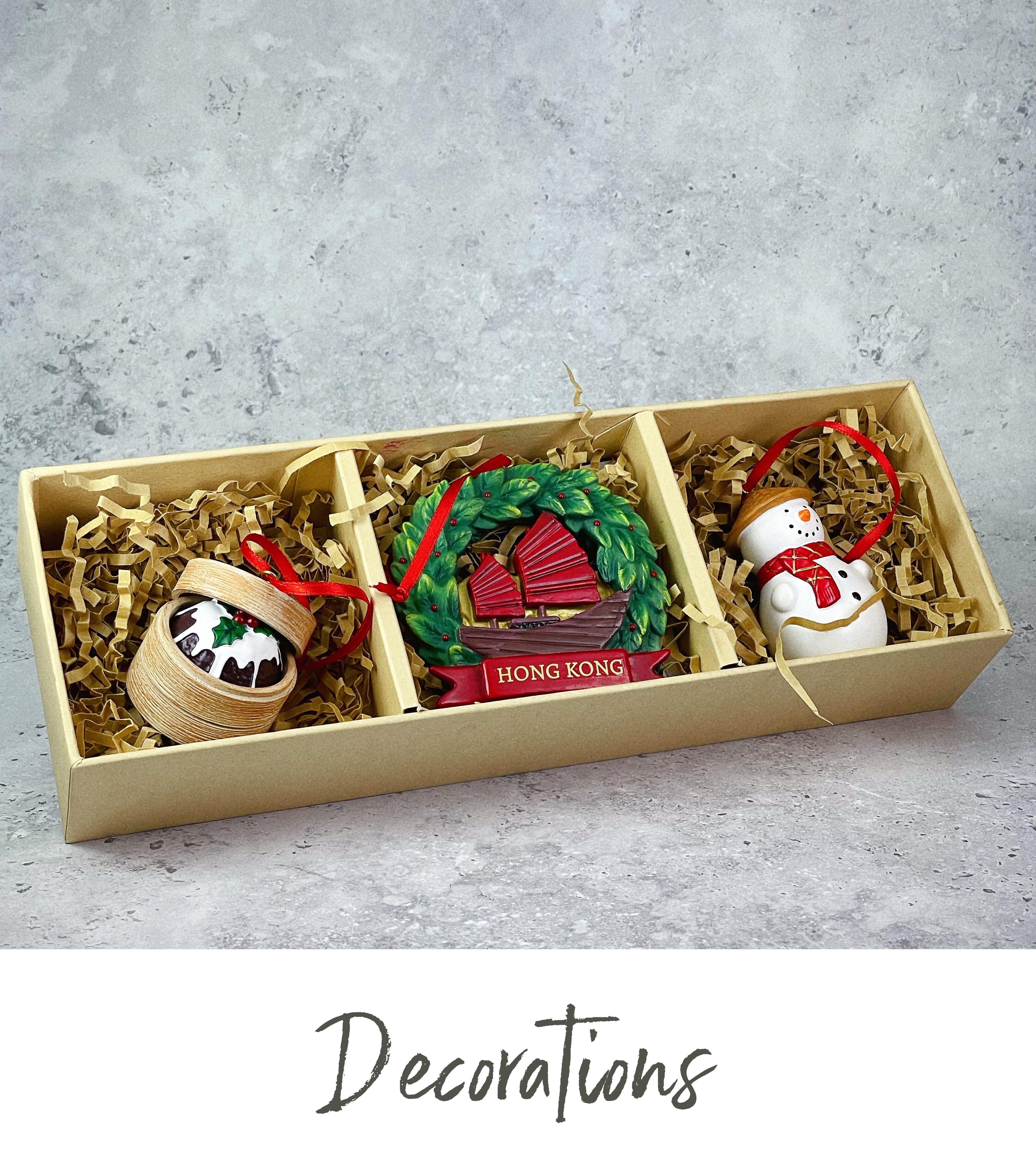 Single Decorations 3 Pcs Gift Box